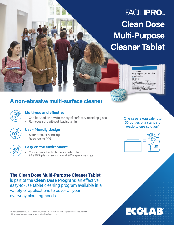 Facilipro Clean Dose Multi-Purpose Cleaner Sell Sheet